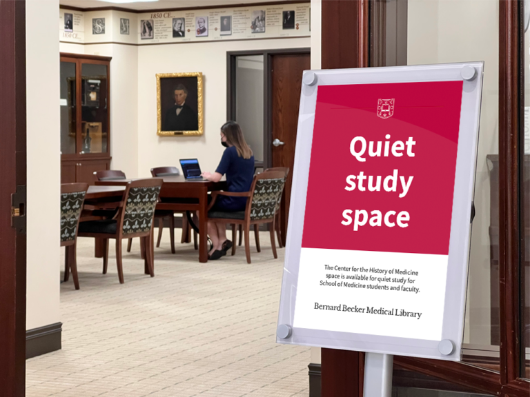 New quiet study space opened on the sixth floor – Becker Medical Library